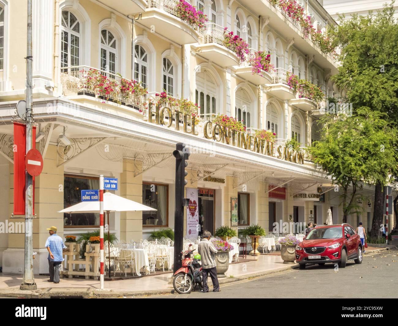 The beautifully renovated French colonial building of Hotel Continental ...