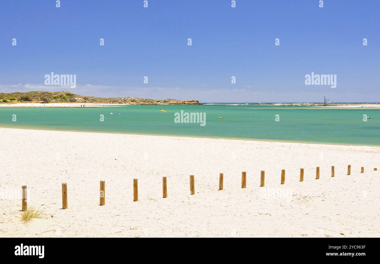Murchison River meets the Indian Ocean, Kalbarri, WA, Australia ...