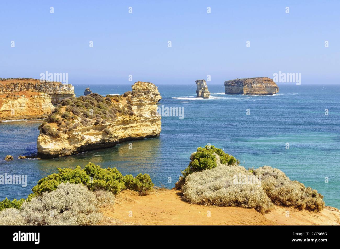 Spectacular limestone stacks, Bay of Islands Coastal Park, Victoria ...