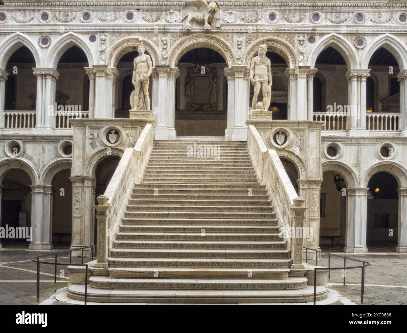 The Giants' Staircase in the courtyard of the Doge's Palace (Palazzo ...
