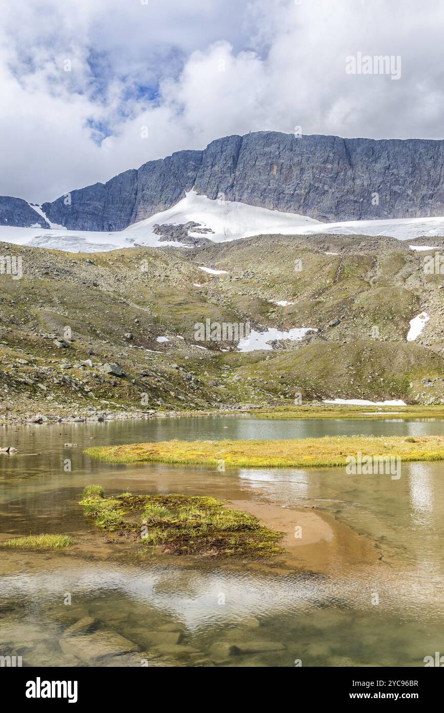 Mountain lake in a high altitude landscape Stock Photo - Alamy