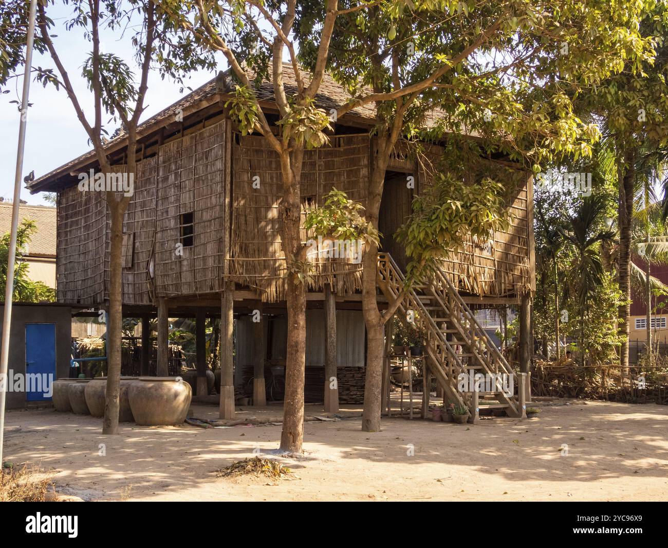 Traditional stilt house, Roka Ar, Cambodia, Asia Stock Photo - Alamy