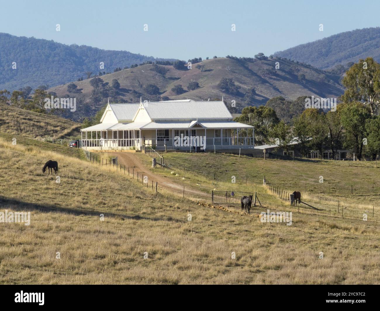 Country house along the Great Victorian Rail Trail, Mansfield, Victoria ...