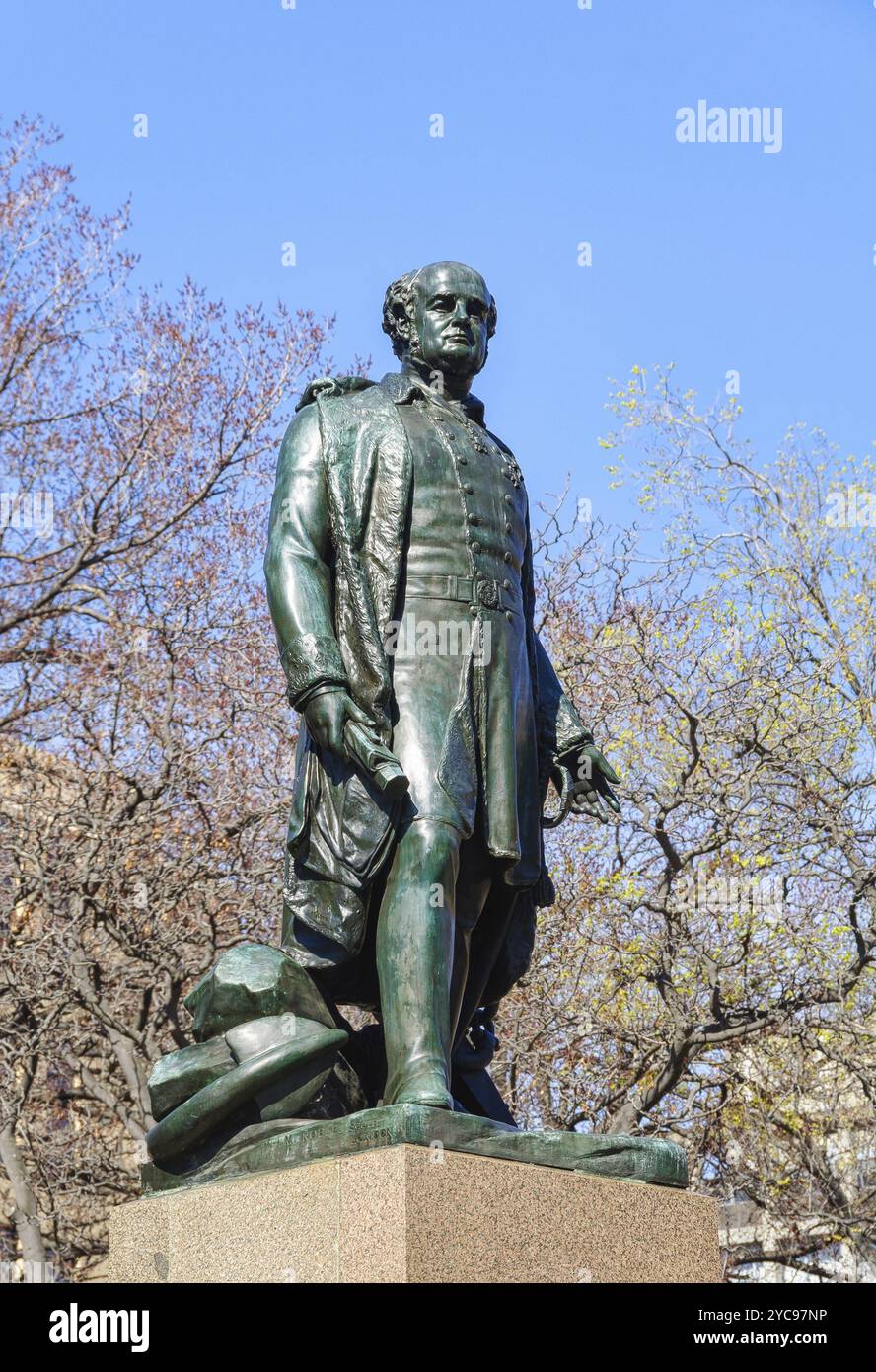 Statue of Sir John Franklin, Arctic explorer and Lieutenant-Governor of ...