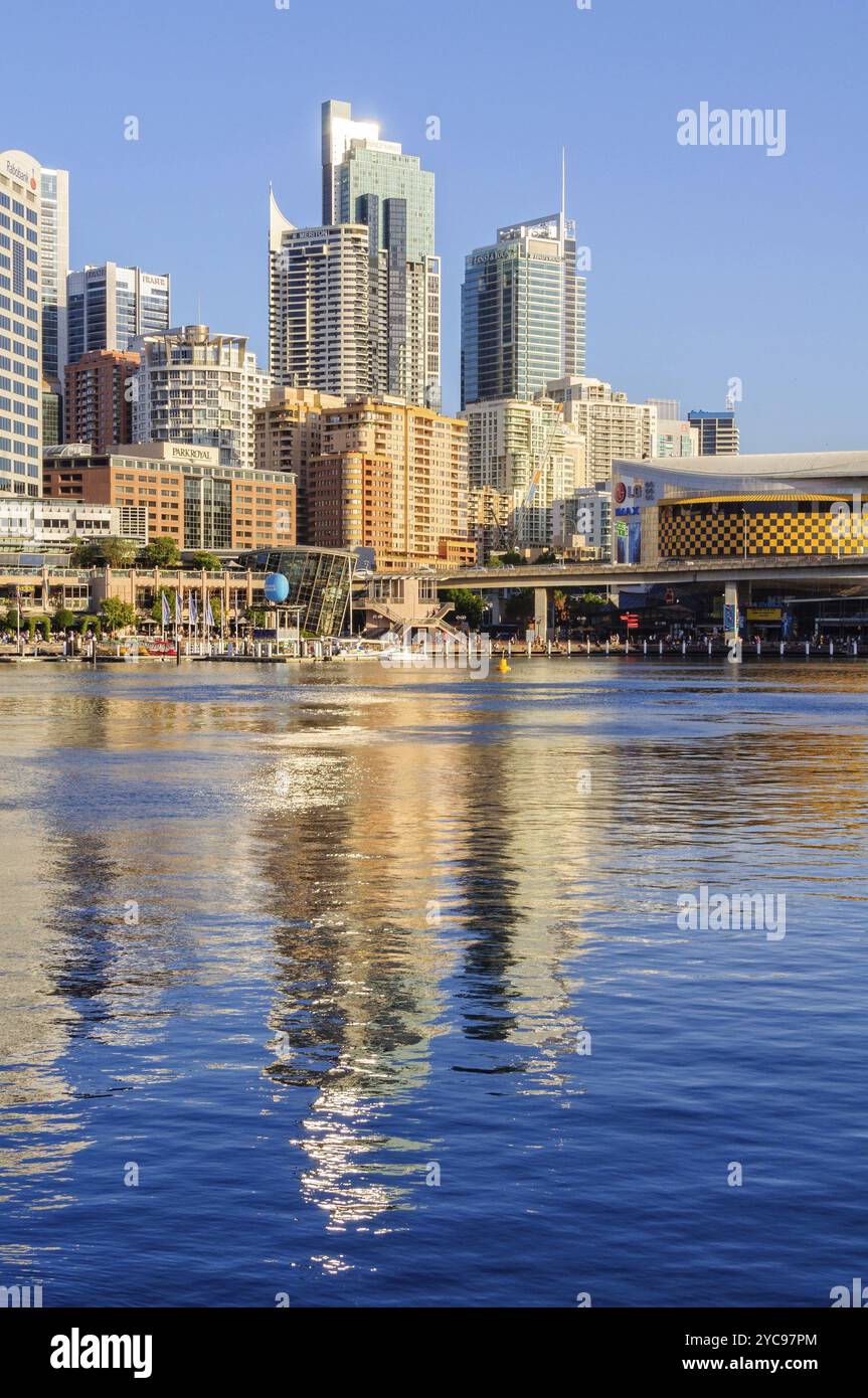 Cockle Bay on the western edge of the central business district, Sydney ...
