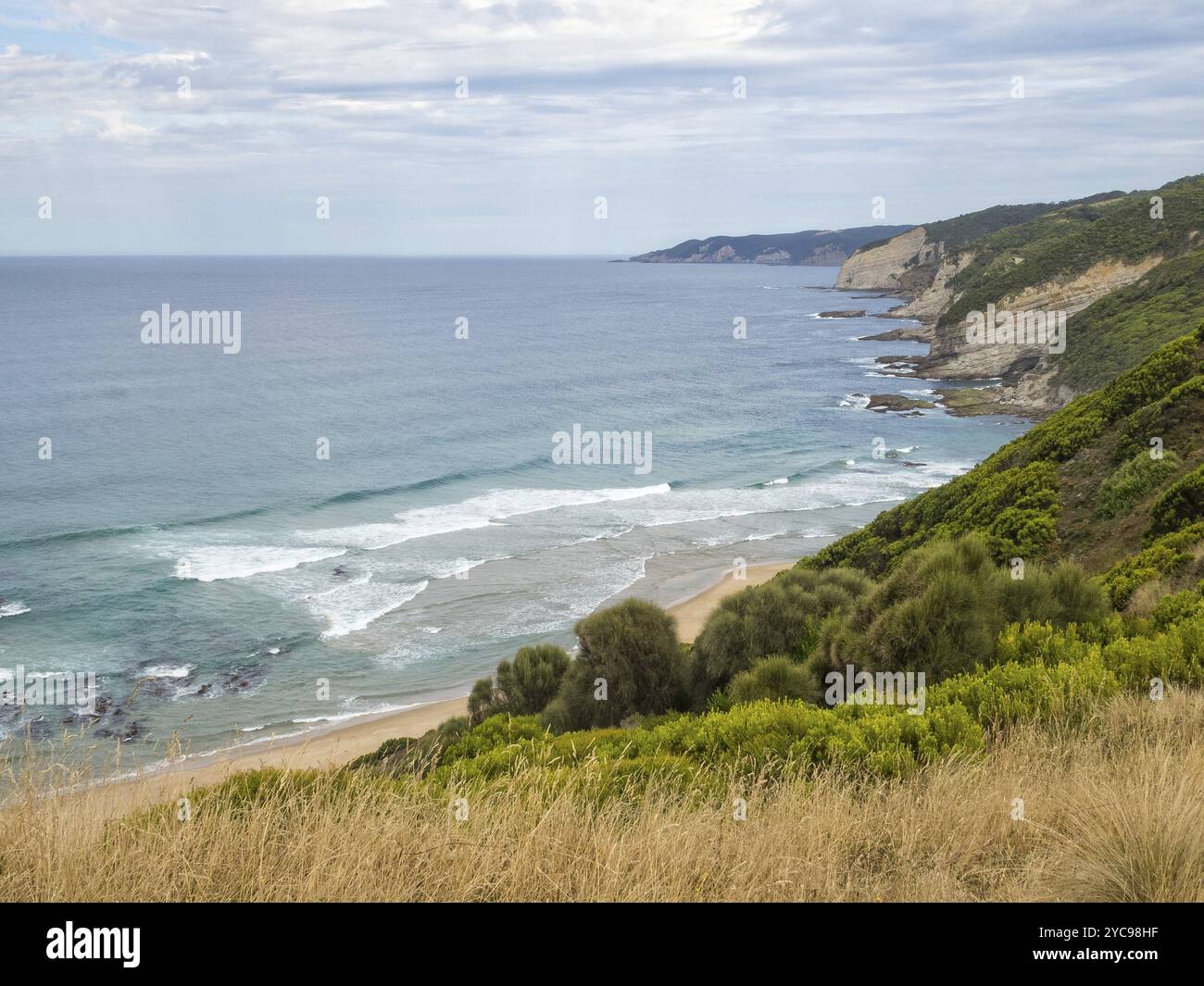 View from the Old Coach Road on the Great Ocean Walk, Johanna, Victoria ...