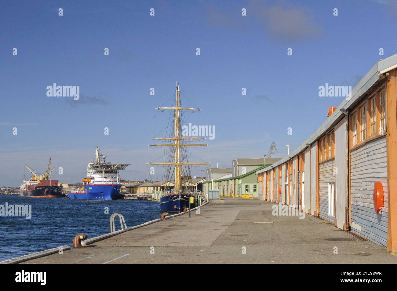 Old warehouses at Victoria Quay in the Inner Harbour, Fremantle, WA ...