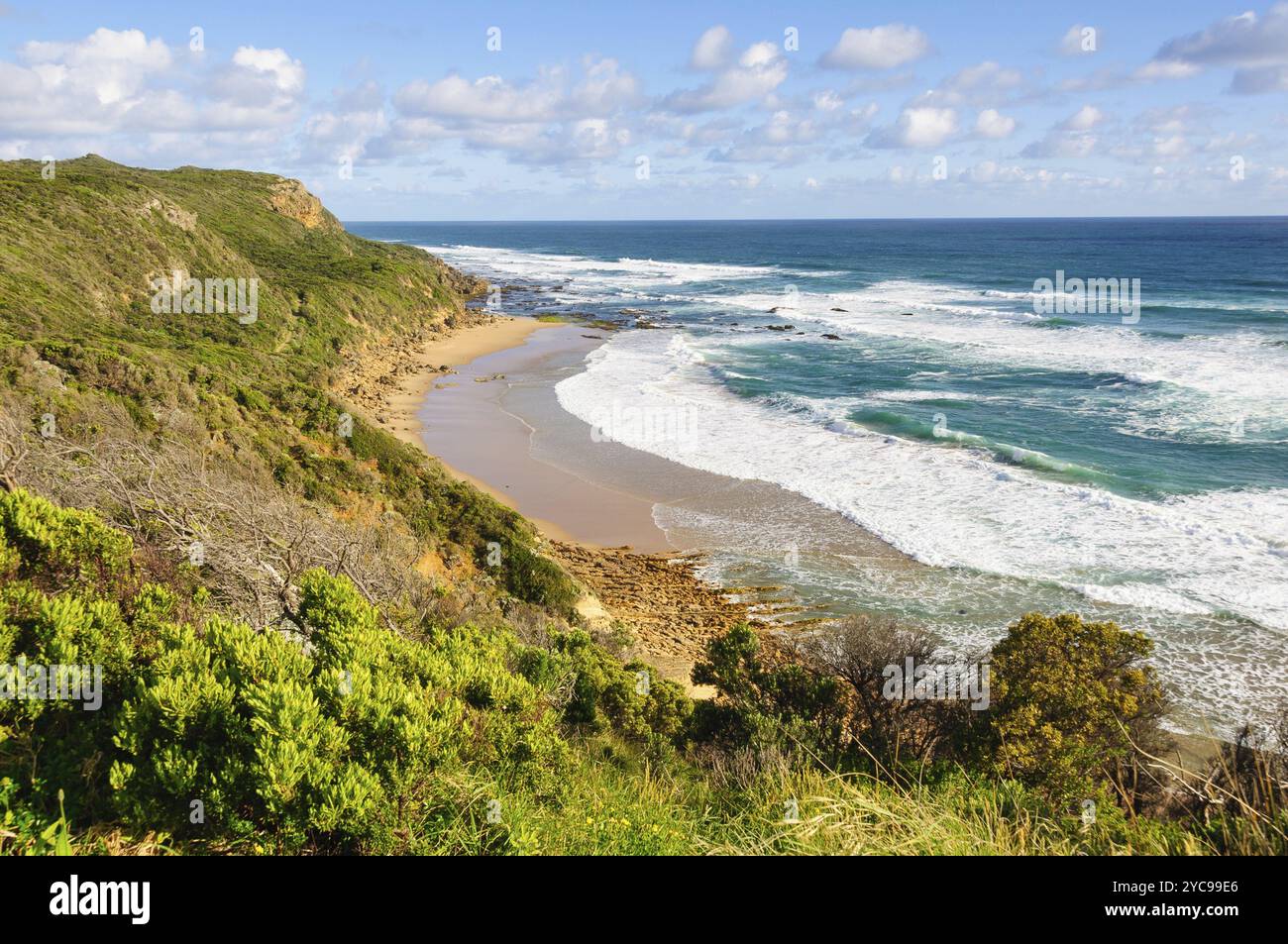 View from the Castle Cove Lookout where the Great Ocean Walk meets the ...