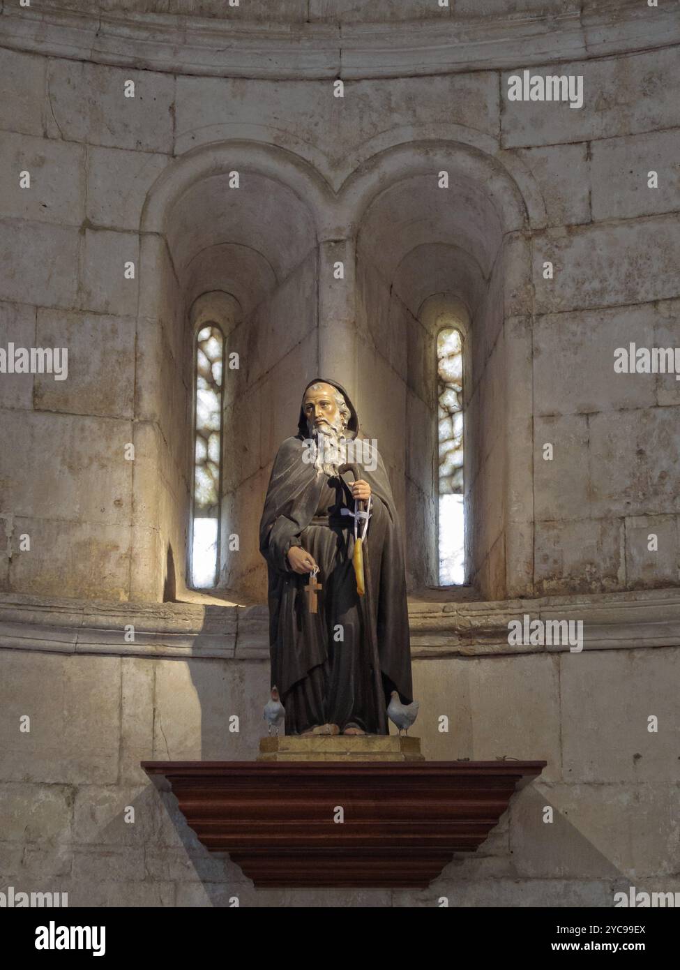 Statue of Santo Domingo de la Calzada with chickens recalling the ...