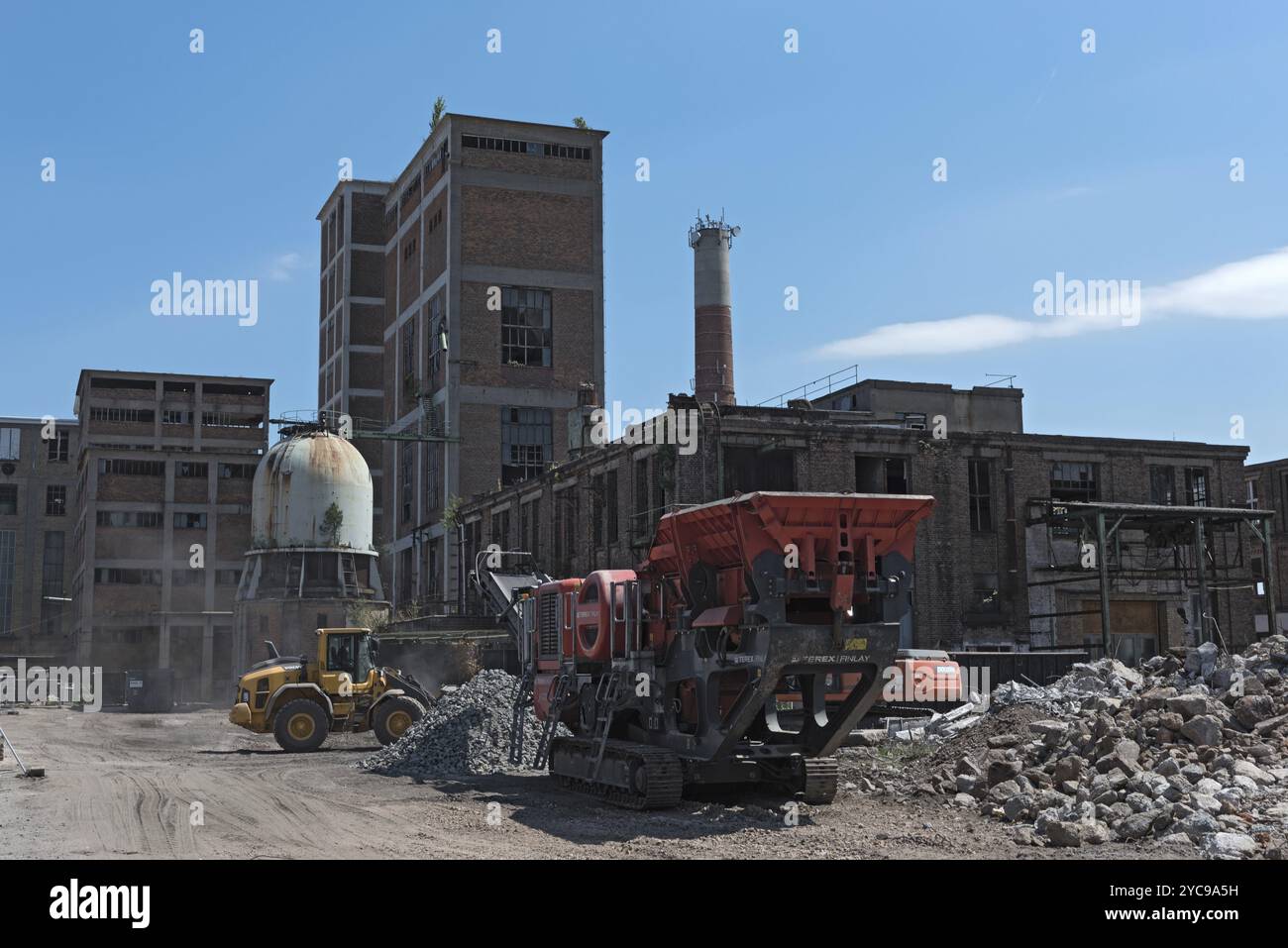 Remodeling and partial demolition of a former paper mill, cellulose ...