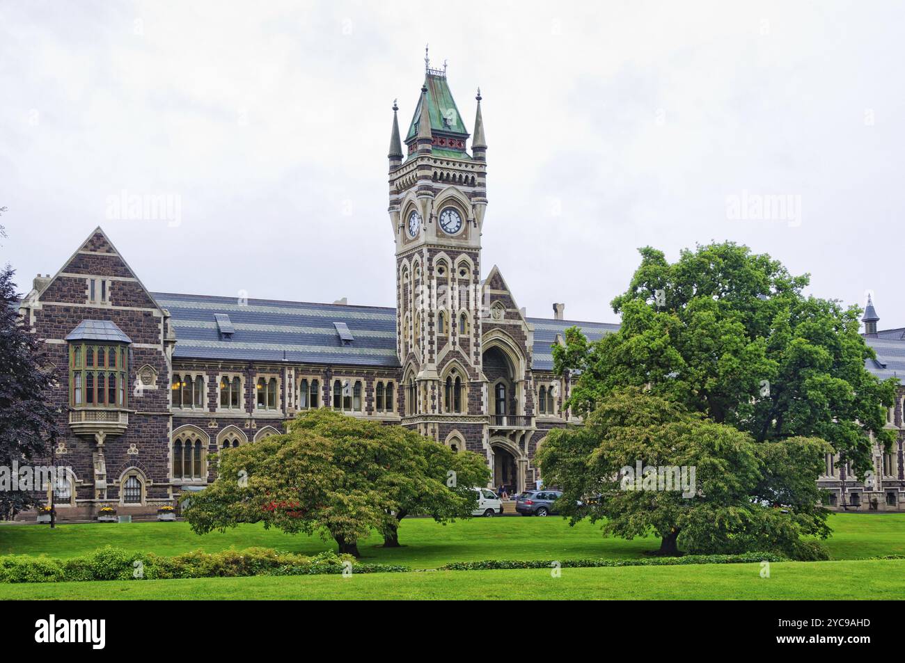 The blue-stone Clocktower or Registry Building of the University of ...