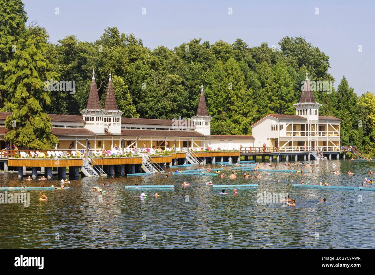 Bathers enjoy an an unrivaled experience in the world?s largest natural ...