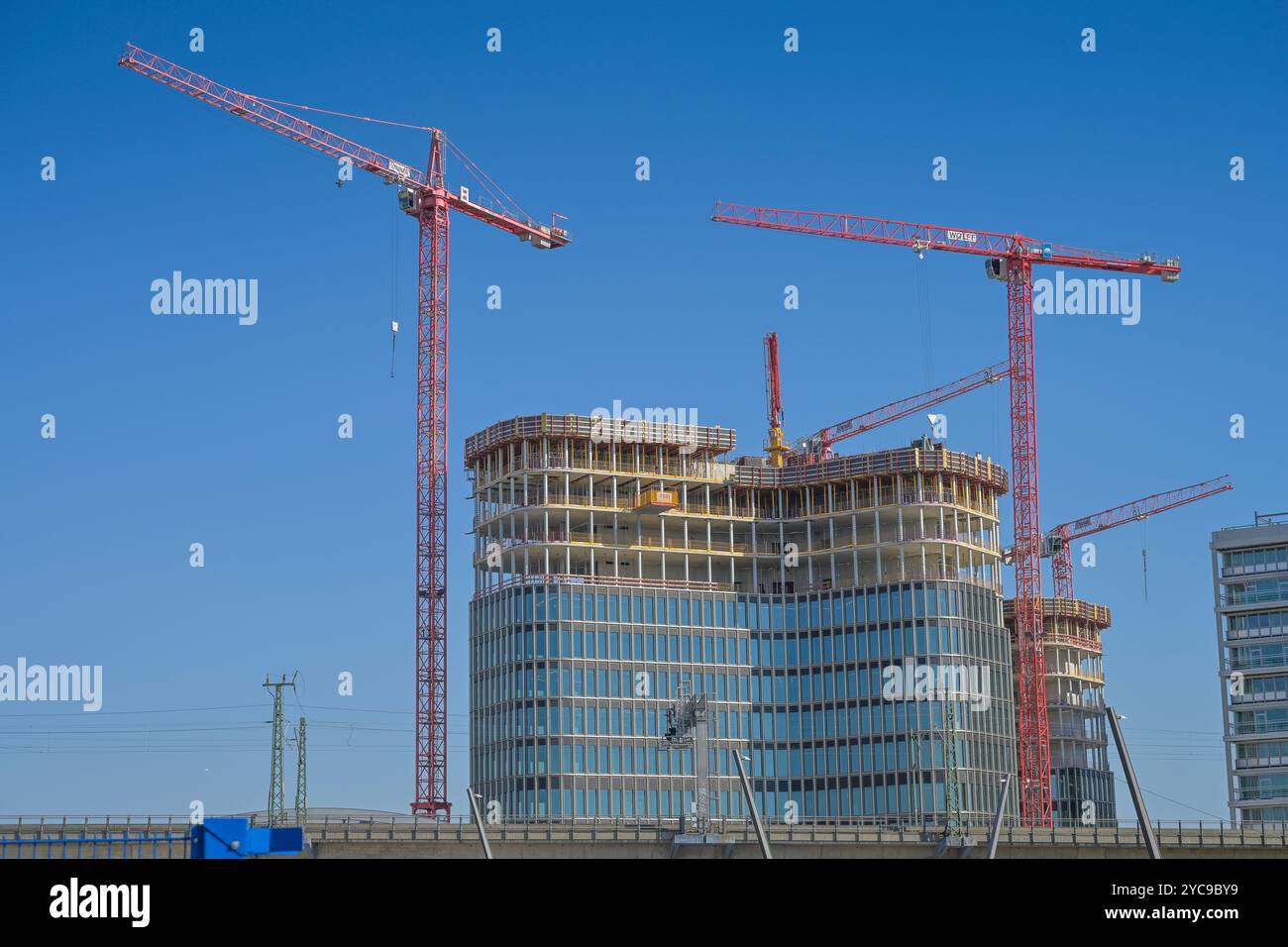 New building, DKB-Bank, Upbeat high-rise complex, Heidestraße, Europacity, Moabit, Mitte, Berlin ...