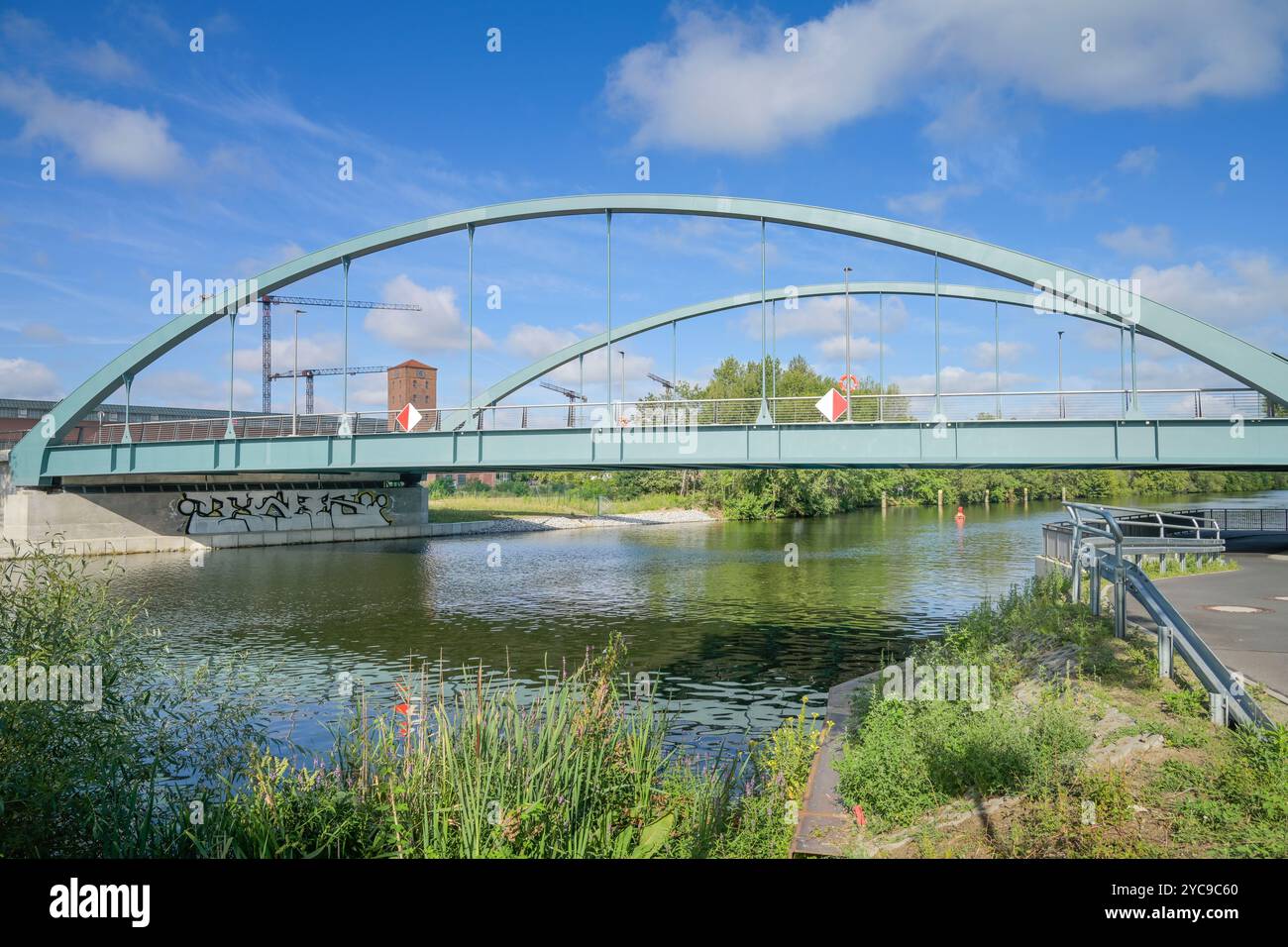 Tegel Bridge, Hohenzollern Canal, Berlin-Spandau Shipping Canal, Tegel, Berlin, Germany, Tegeler ...