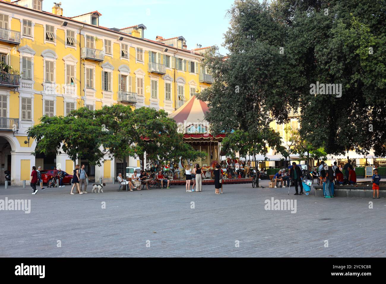 NICE, FRANCE - AUGUST 9, 2024: View of Place Garibaldi. It is named ...