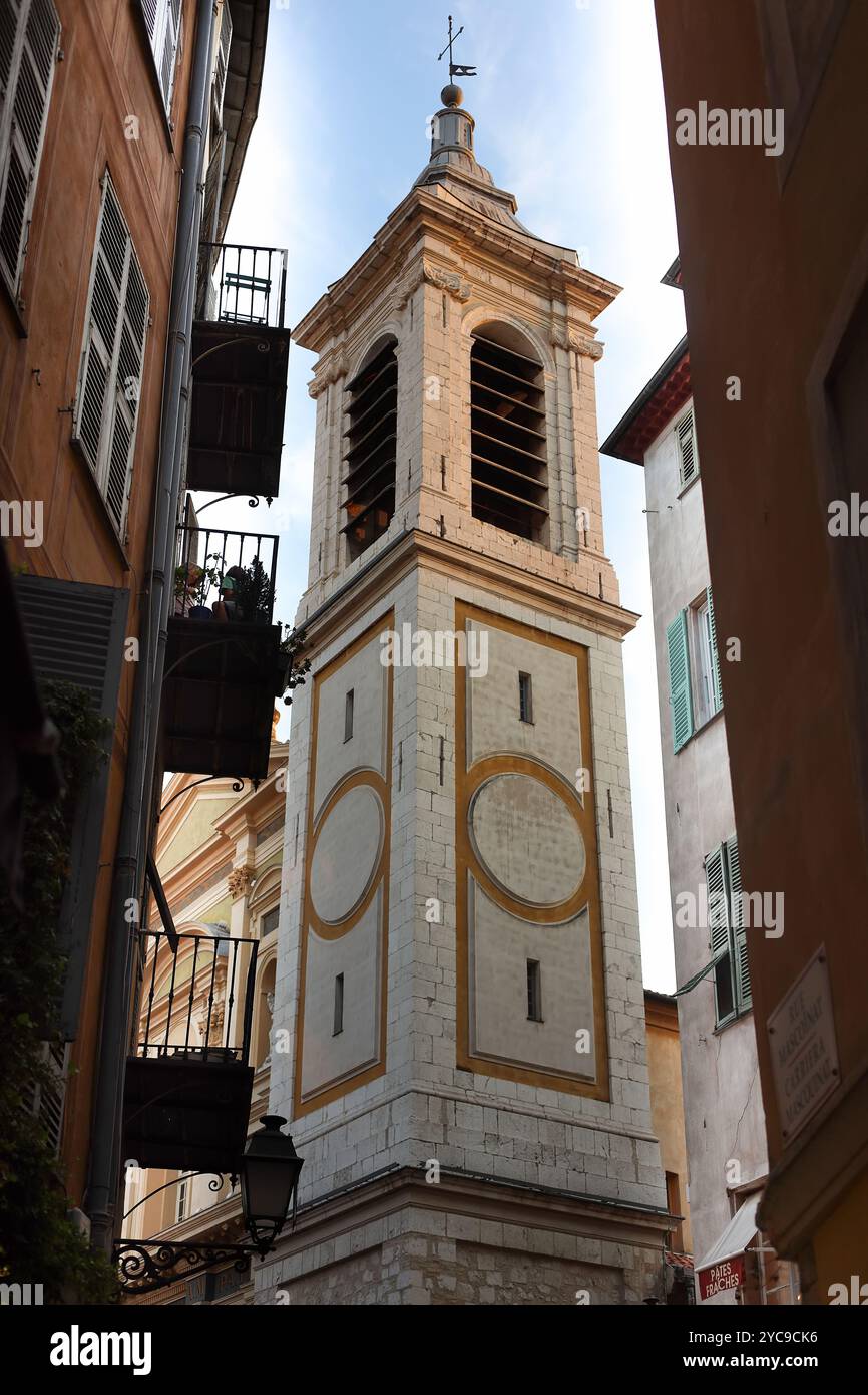 Belfry of Cathedrale Sainte Reparate on the famous Rossetti square in ...