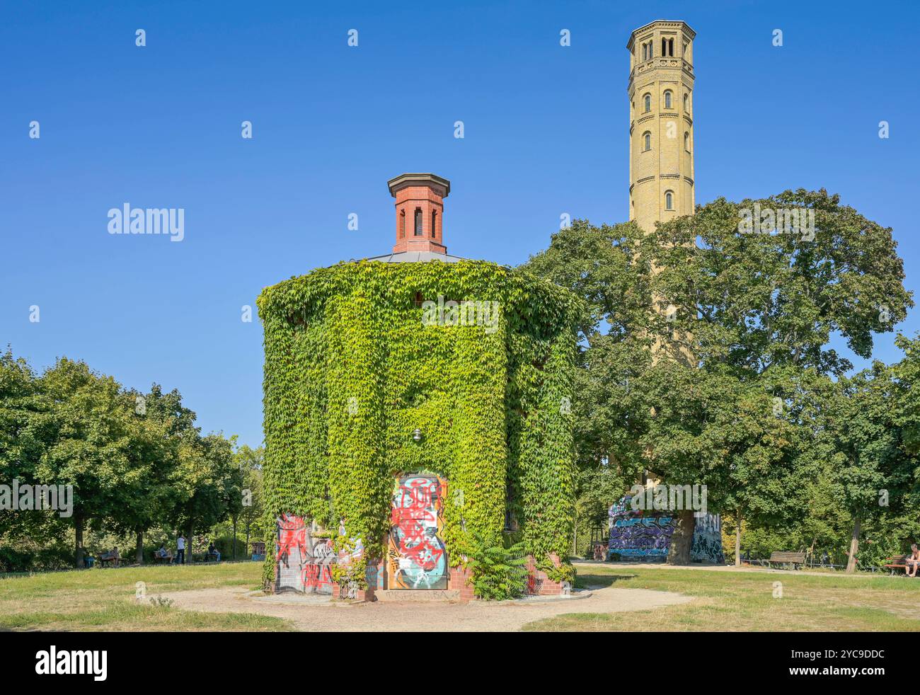 Machine house, riser tower, Park am Wasserturmplatz, Prenzlauer Berg ...