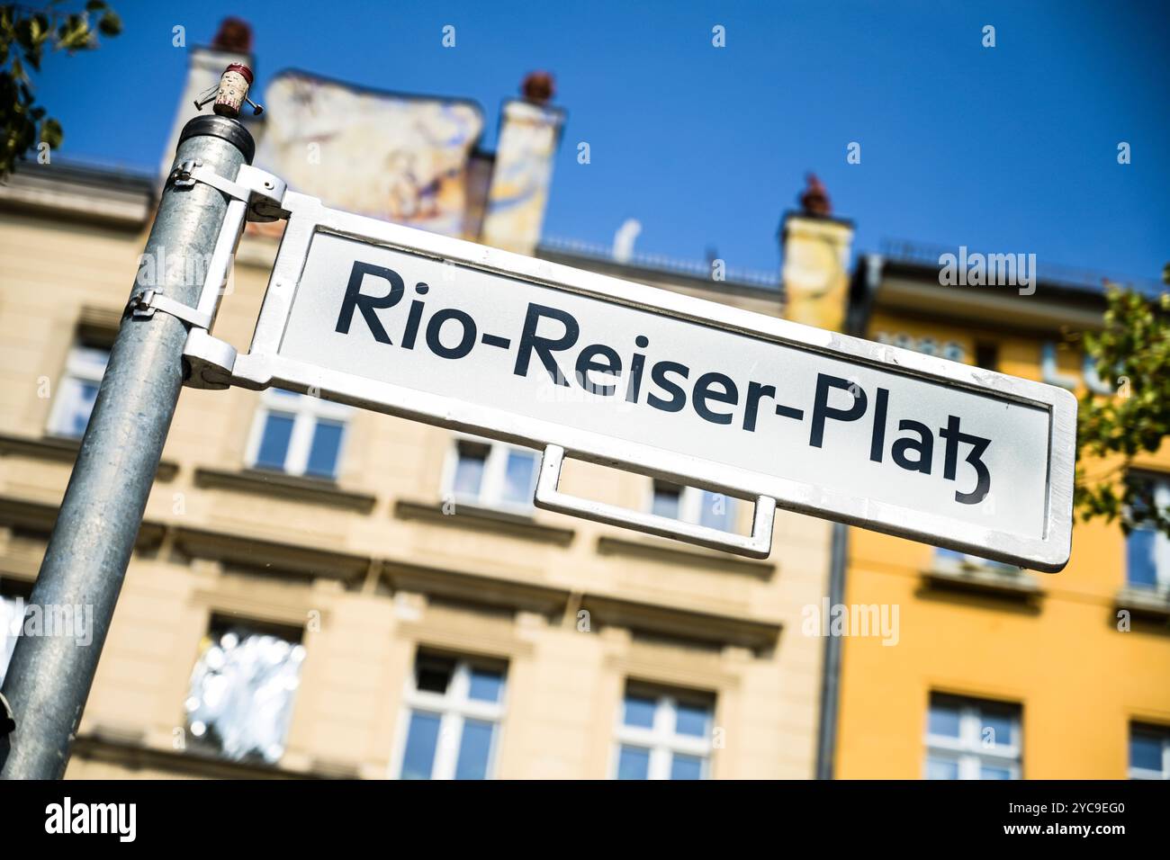 Street sign, Rio-Reiser-Platz, Kreuzberg, Friedrichshain-Kreuzberg ...