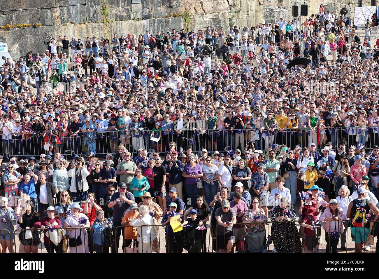 Crowds watch King Charles III and Queen Camilla during their visit to ...