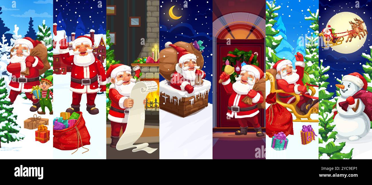 Jolly santa claus celebrates holiday Stock Vector Images - Alamy