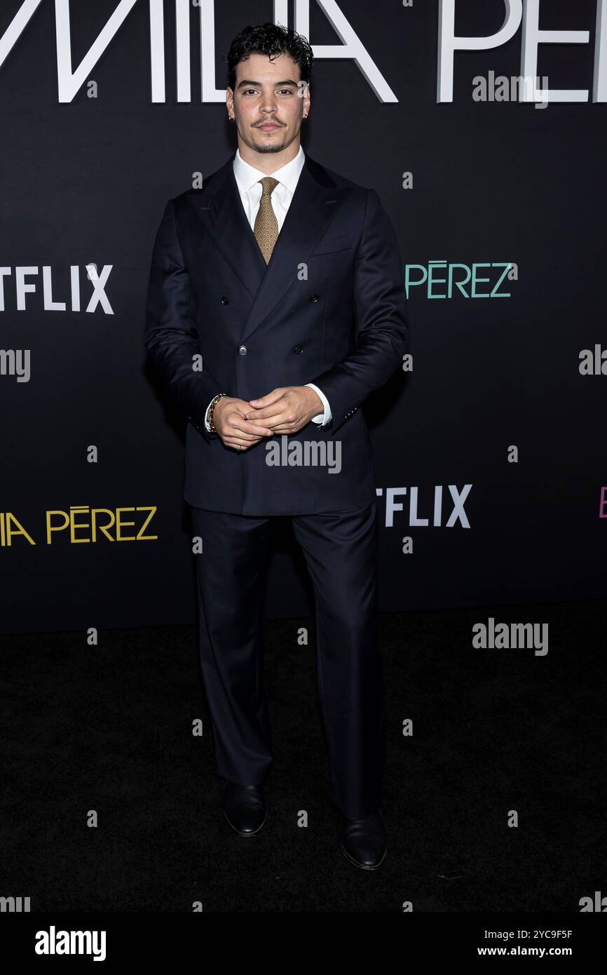 Aaron Dominguez attends the arrivals of the Netflix Premiere of “Emilia ...