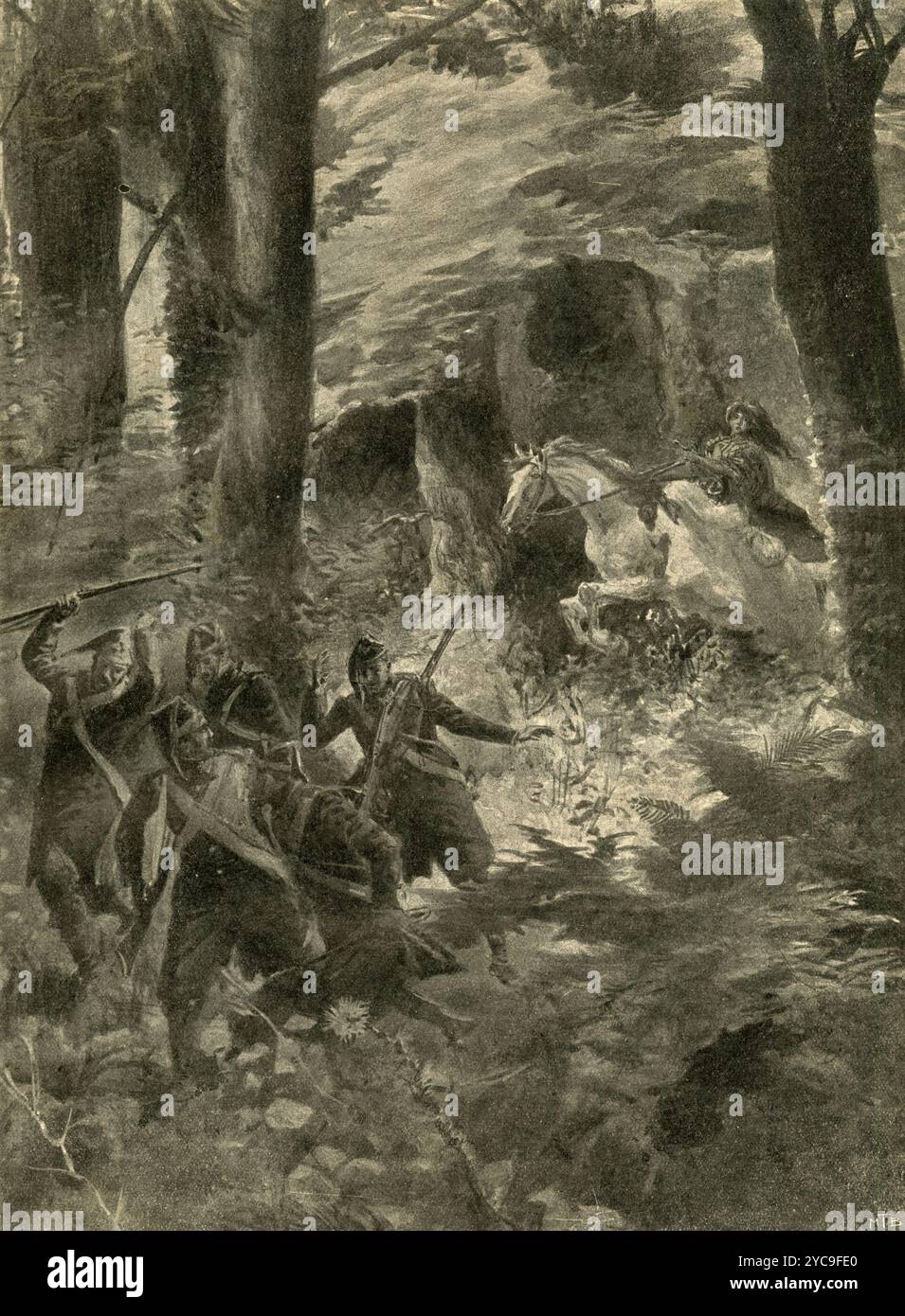 Imperial soldiers running from the fantastic vision, Life of Garibaldi ...