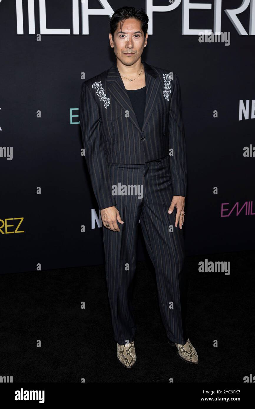 Carlos Eric Lopez attends the arrivals of the Netflix Premiere of “Emilia Pérez” at The Egyptian ...