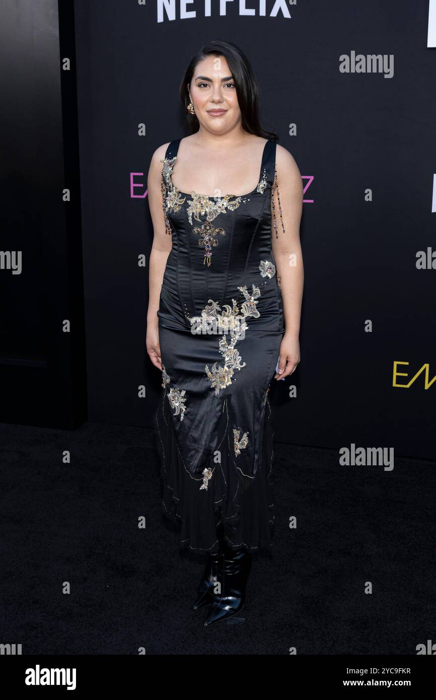 Emily Uribe attends the arrivals of the Netflix Premiere of “Emilia ...