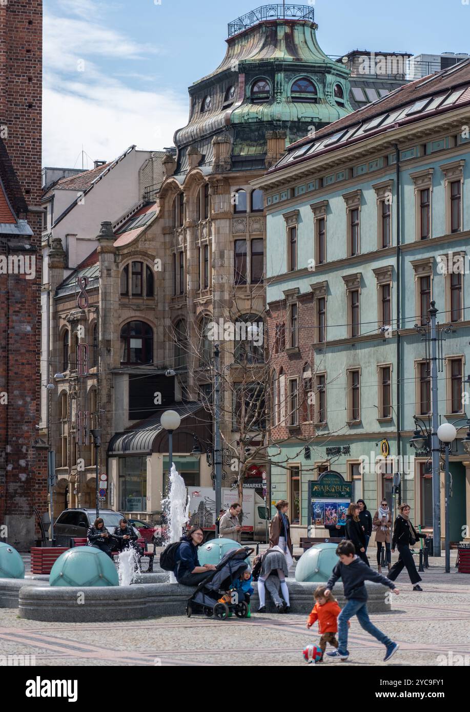 old tenement architecture Wrocław Poland city center Stock Photo - Alamy