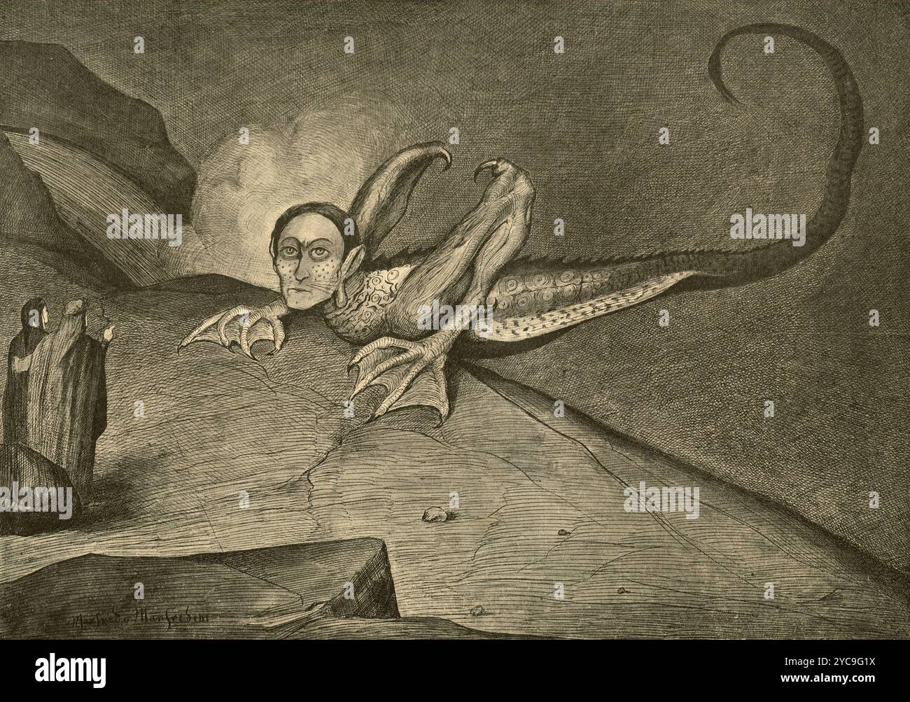 Italian poet Dante Alighieri's journey through the afterlife, Hell ...