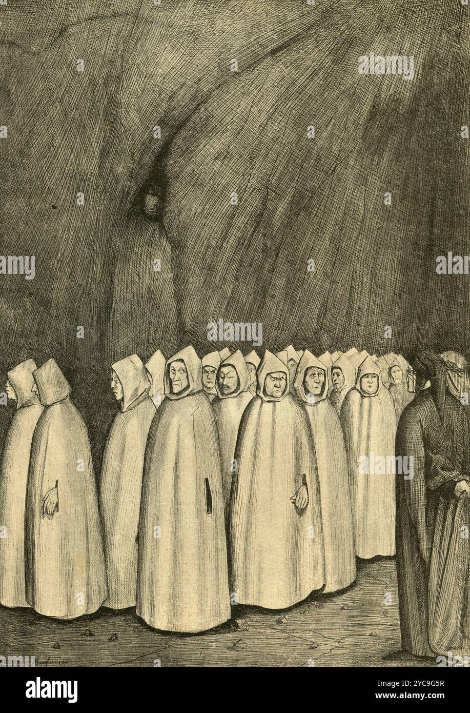 Italian poet Dante Alighieri's journey through the afterlife, Hell ...
