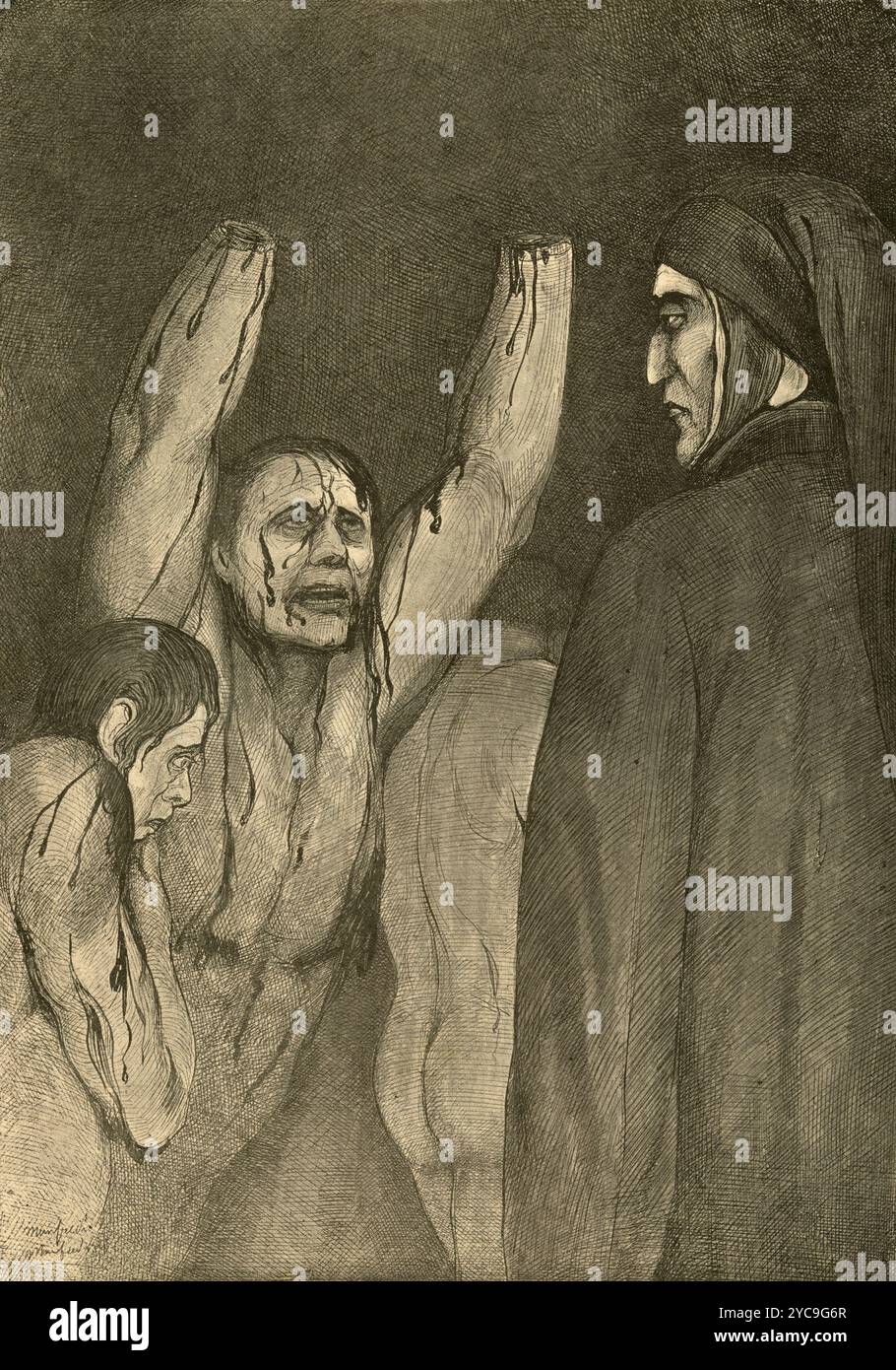 Italian poet Dante Alighieri's journey through the afterlife, Hell ...
