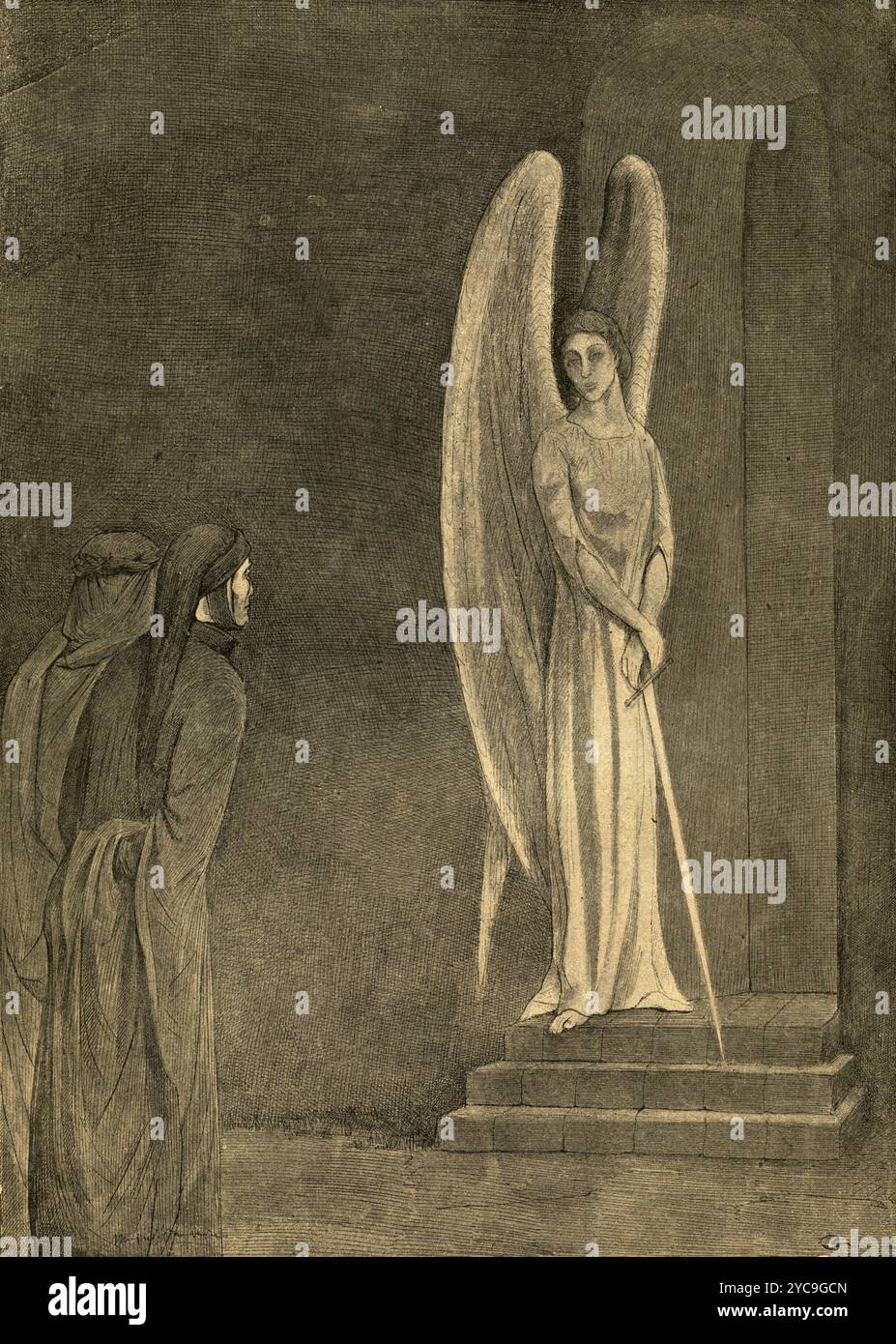 Italian poet Dante Alighieri's journey through the afterlife, Purgatory ...