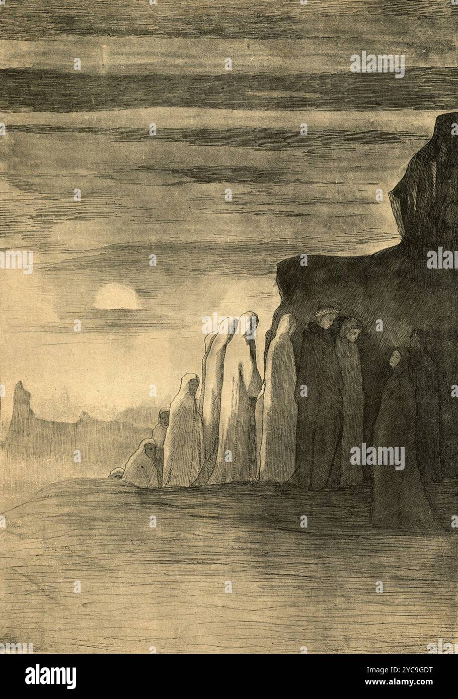 Italian poet Dante Alighieri's journey through the afterlife, Purgatory ...