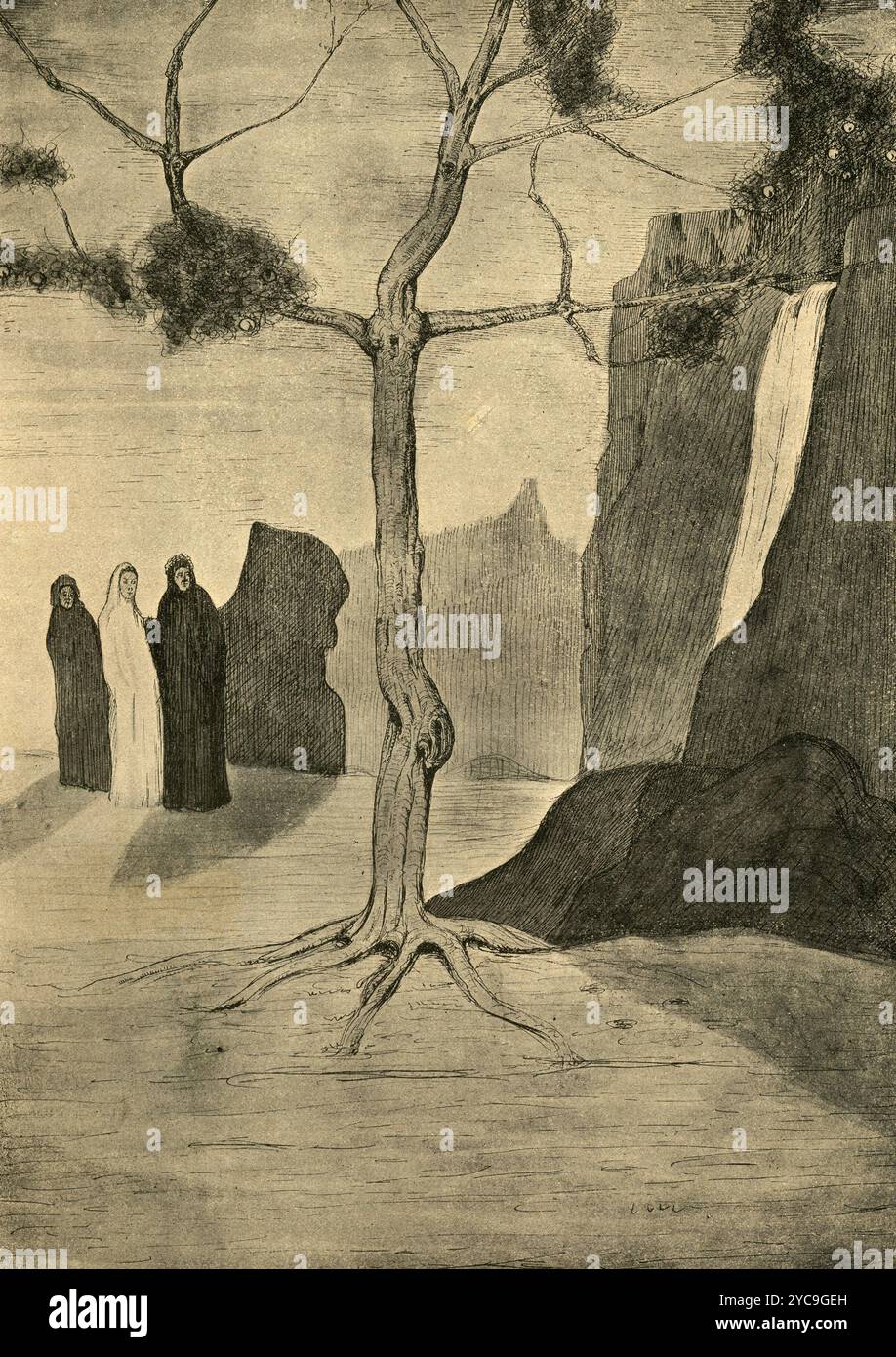 Italian poet Dante Alighieri's journey through the afterlife, Purgatory ...