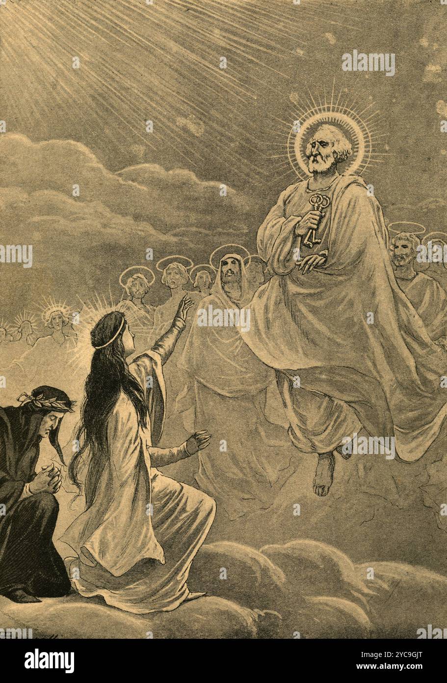 Italian poet Dante Alighieri's journey through the afterlife, Paradise ...