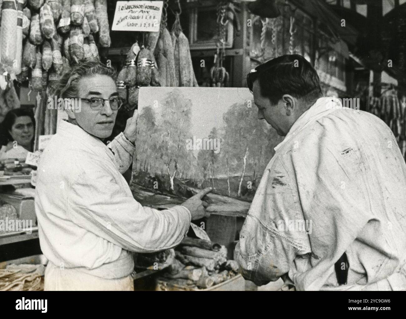 French butcher and painter Charles Castel shows his paintings, France ...