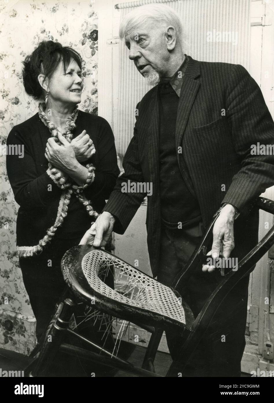 English painter James Fitton and his wife, 1960s Stock Photo - Alamy