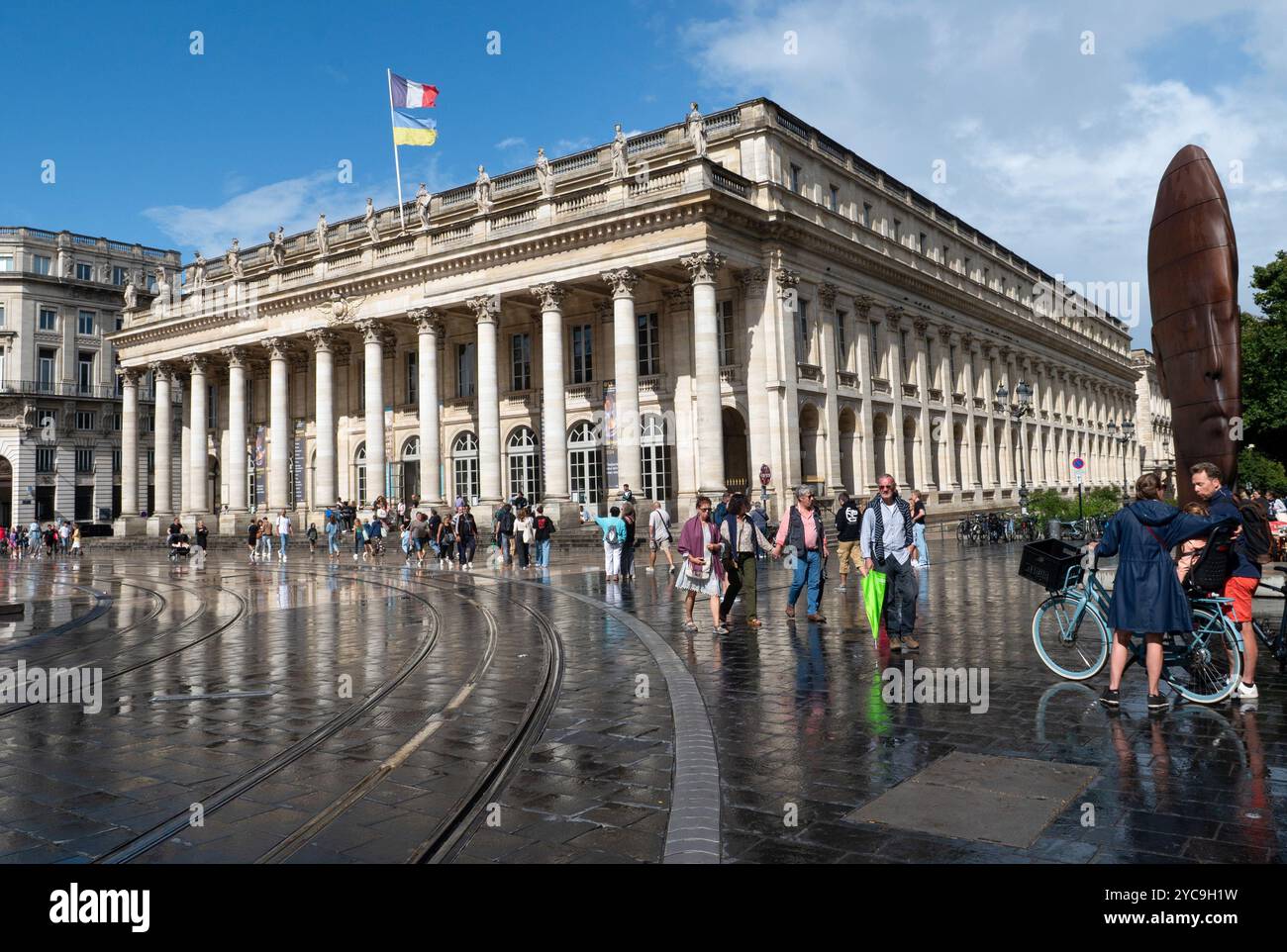 Bordeaux ( south-western France): the opera house ?Grand Théâtre de Bordeaux? in place de la ...