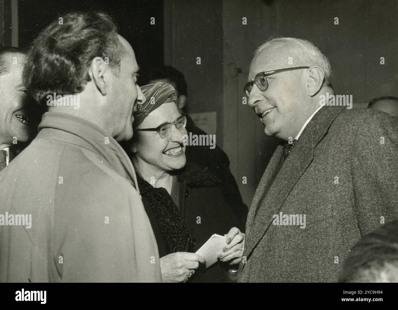 Swiss artist Aldo Patocchi (left) with Franconi and Salis at a ...