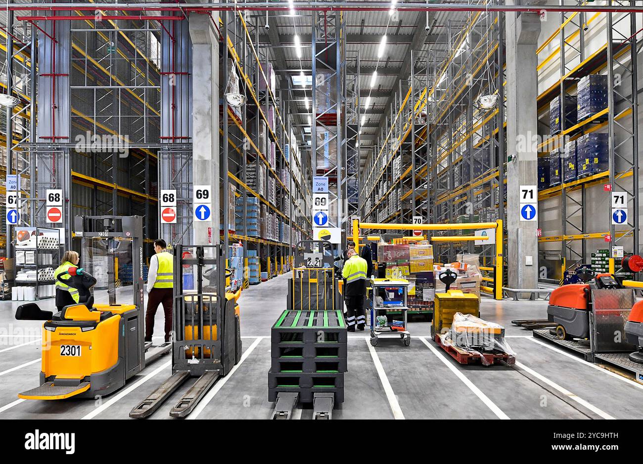 Saint-Augustin (northern France), January 23, 2024: the Lidl logistics ...