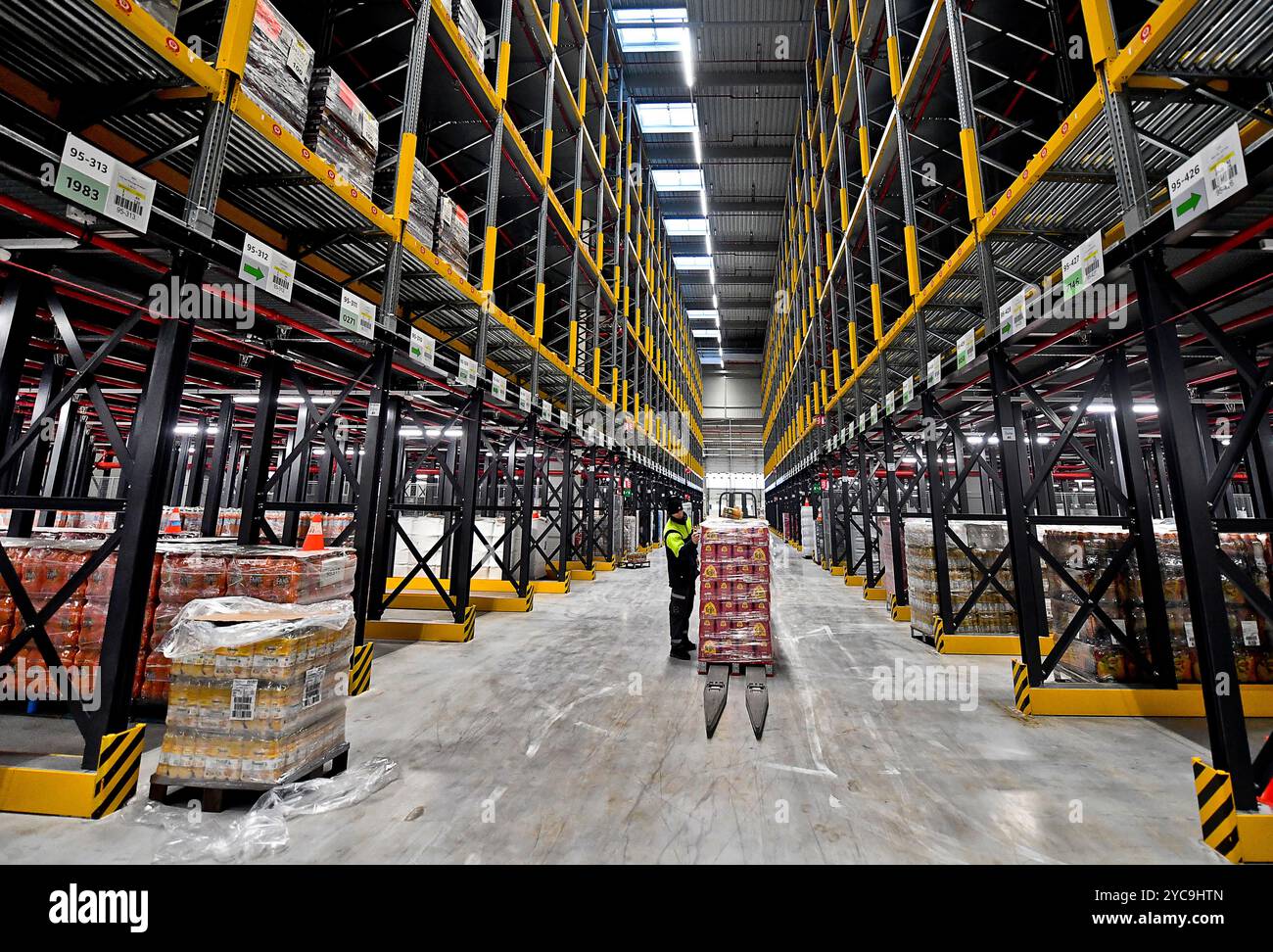 Saint-Augustin (northern France), January 23, 2024: the Lidl logistics ...