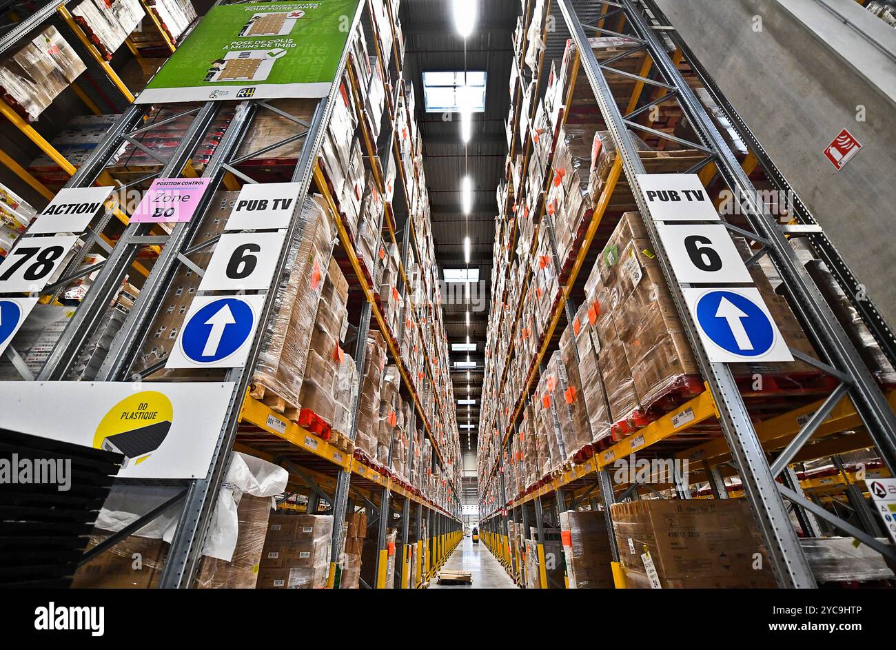 Saint-Augustin (northern France), January 23, 2024: the Lidl logistics ...