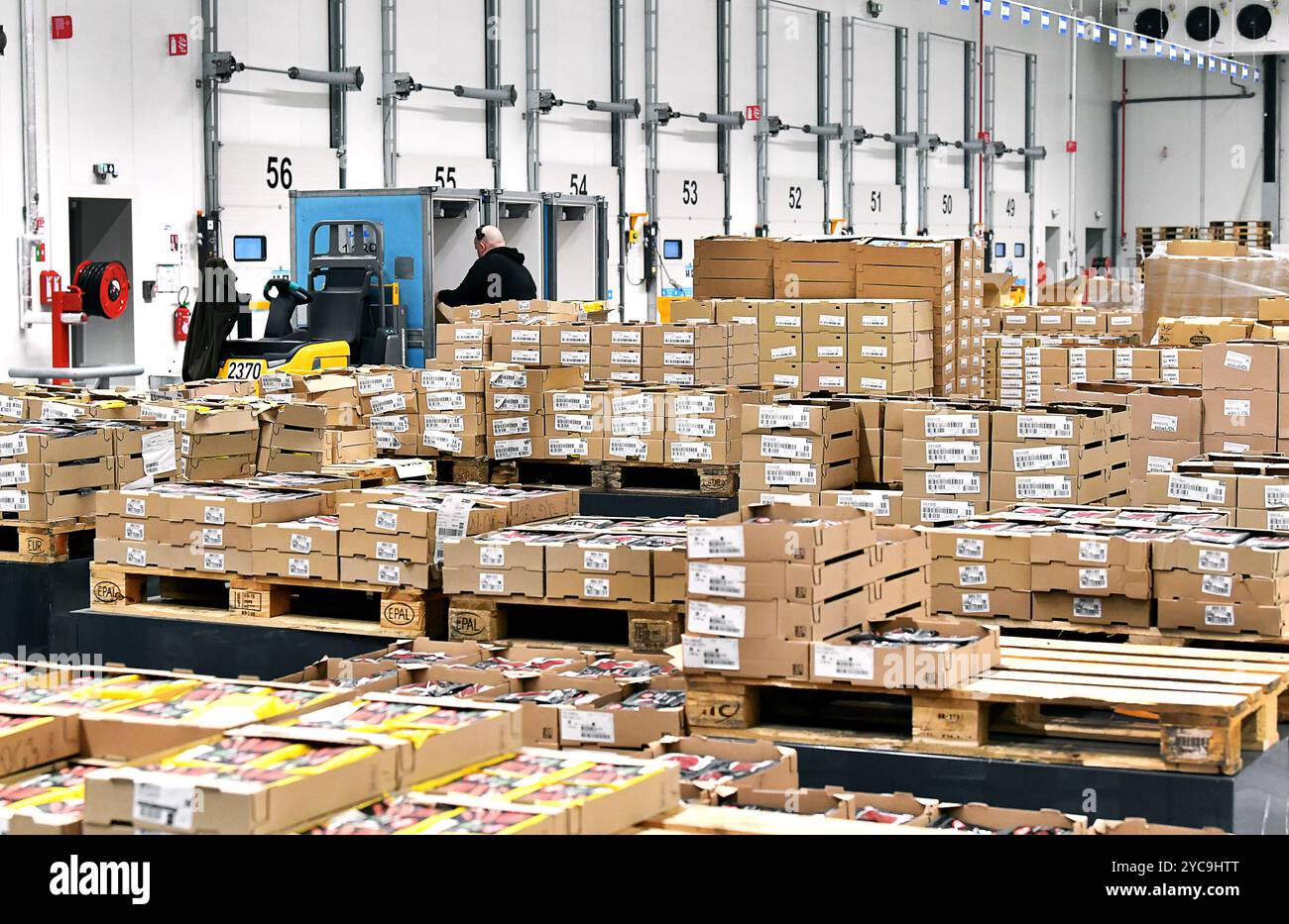 Saint-Augustin (northern France), January 23, 2024: the Lidl logistics ...