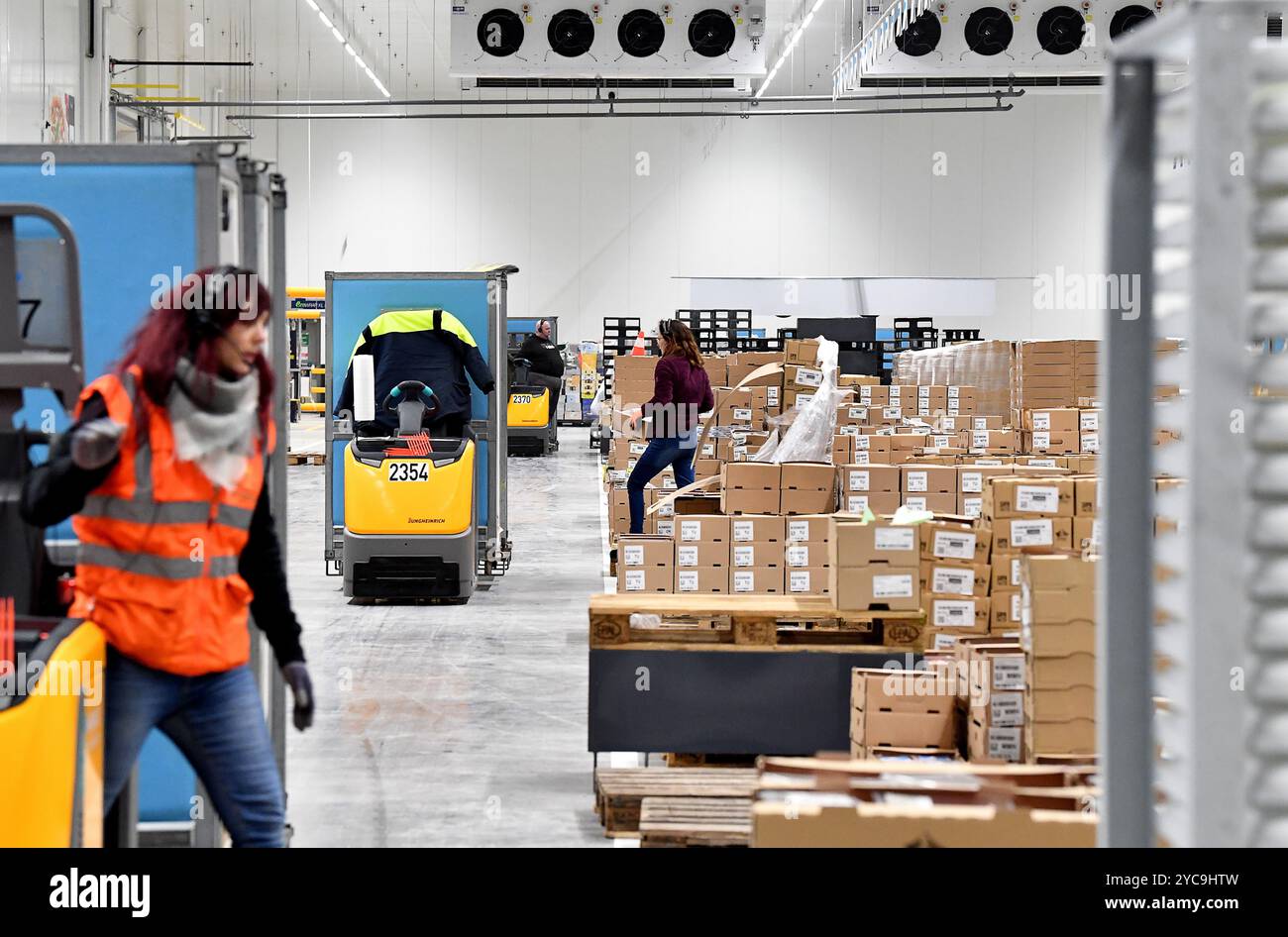 Saint-Augustin (northern France), January 23, 2024: the Lidl logistics ...