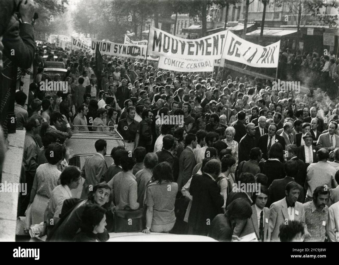French protesters against the War in Vietnam, France 1971 Stock Photo ...
