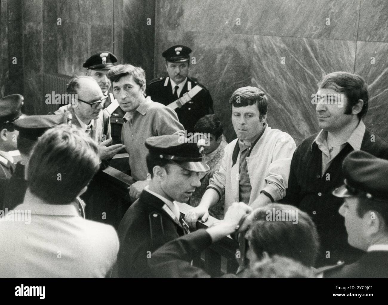 Italian robber Pietro Cavallero in court, Milan, Italy 1971 Stock Photo ...