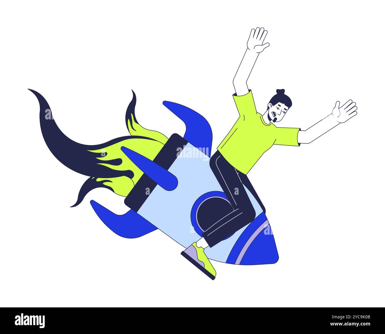 Man falling down drawing hi-res stock photography and images - Alamy