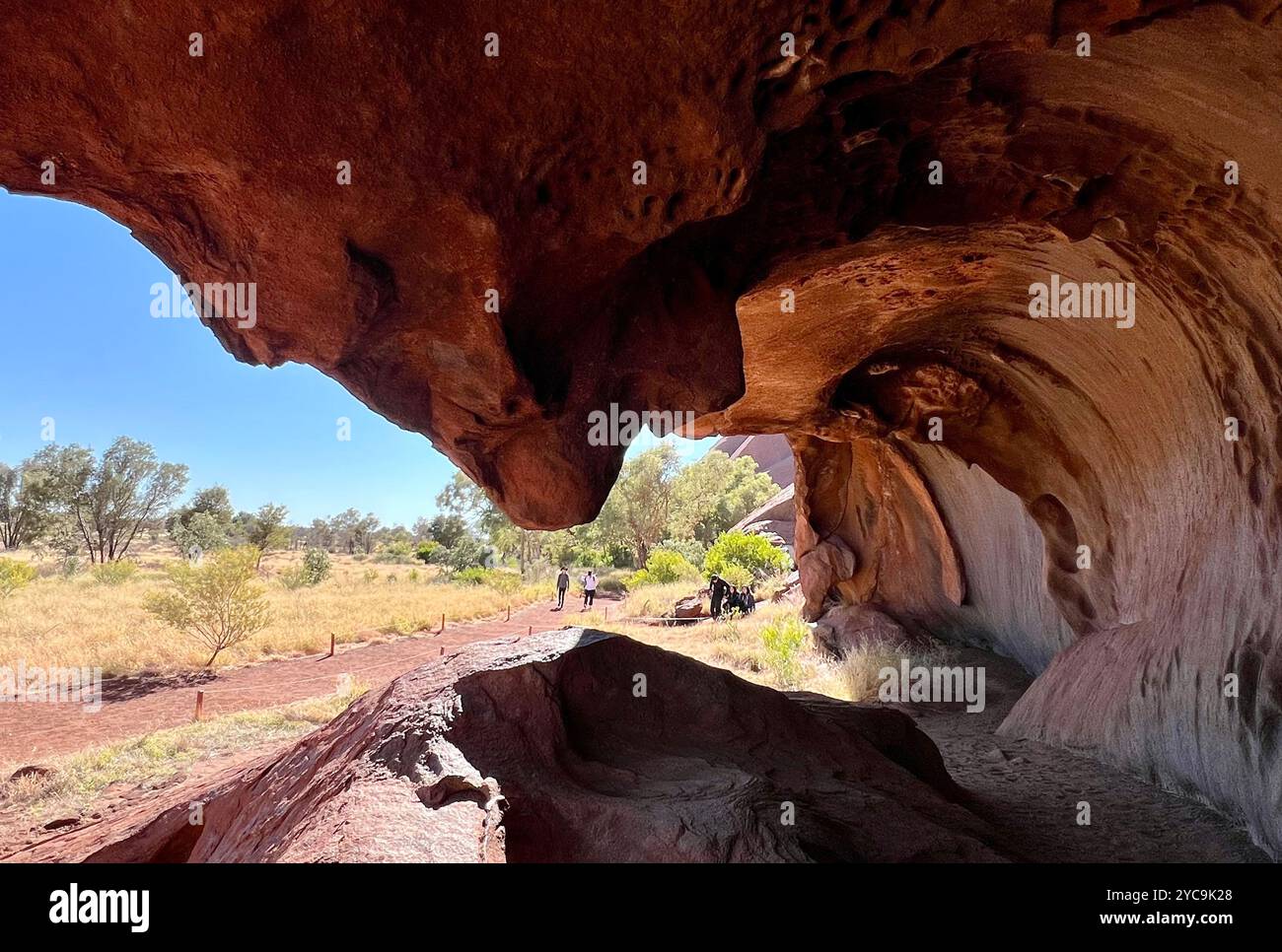 Yulara, Australia. 07th Aug, 2024. One of the accessible caves at Uluru ...