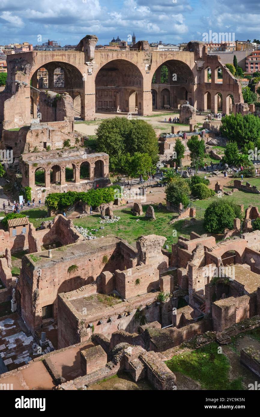 Italy, Rome: Roman vestiges surrounding the Roman Forum, Foro Romano ...